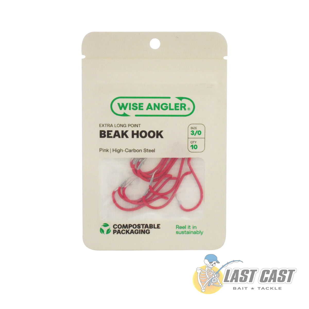 WISE ANGLER - BEAK HOOK WITH EXTRA LONG POINT IN PINK — Last Cast Bait ...