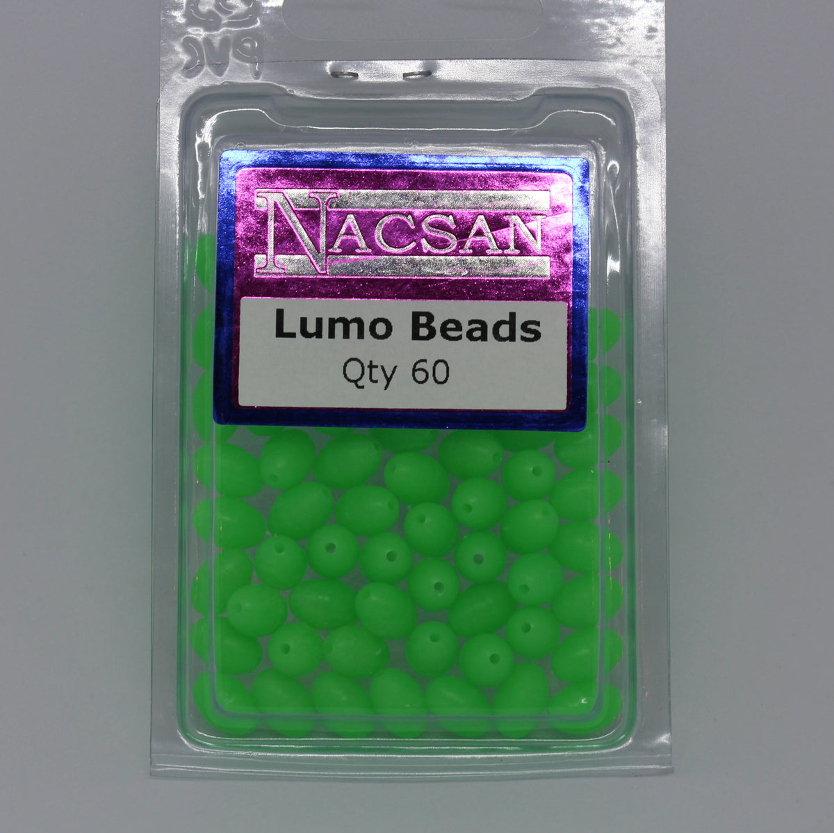 NACSAN - HARD LUMO BEADS GREEN — Last Cast Bait and Tackle