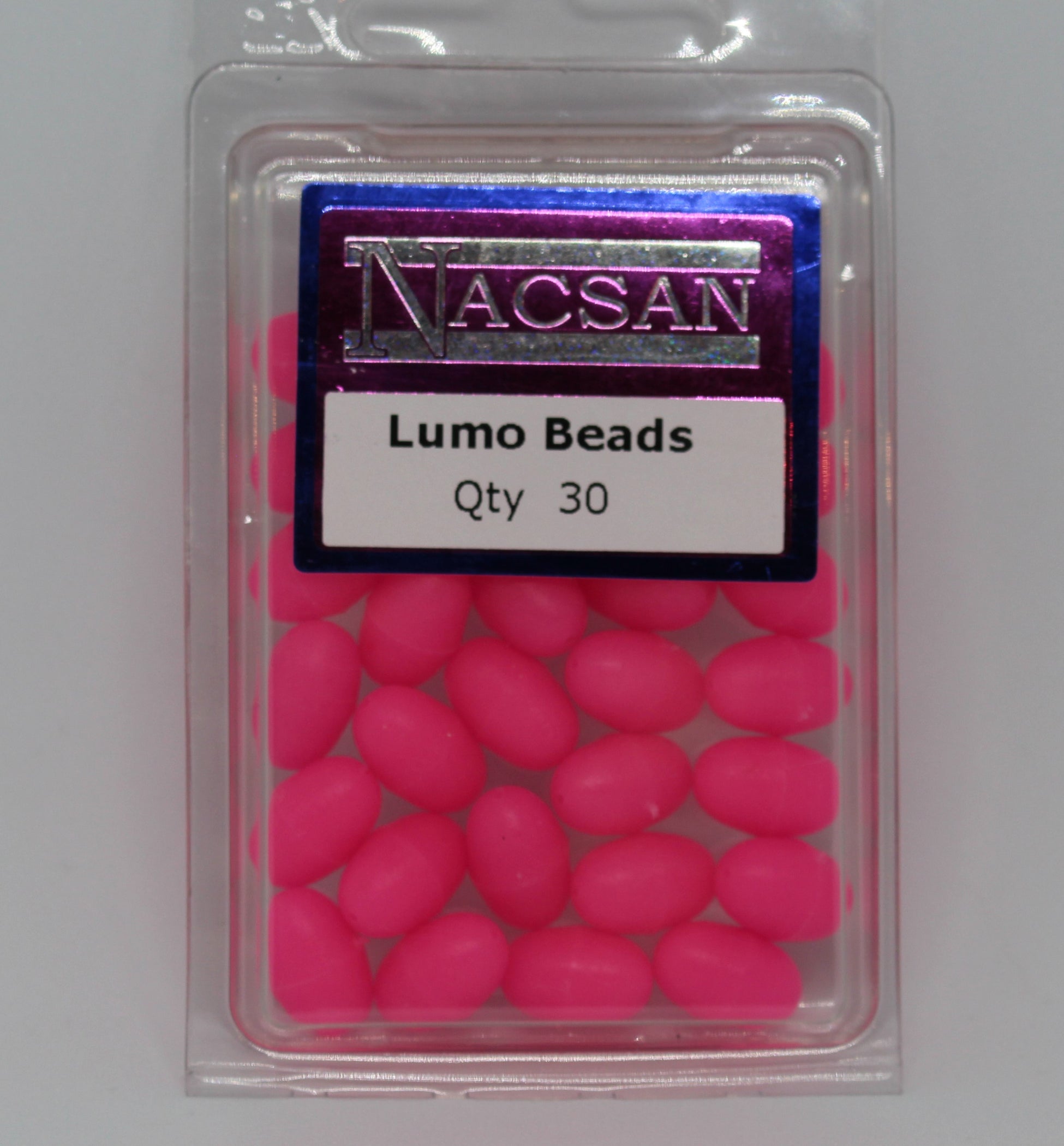 NACSAN - HARD LUMO BEADS PINK — Last Cast Bait and Tackle