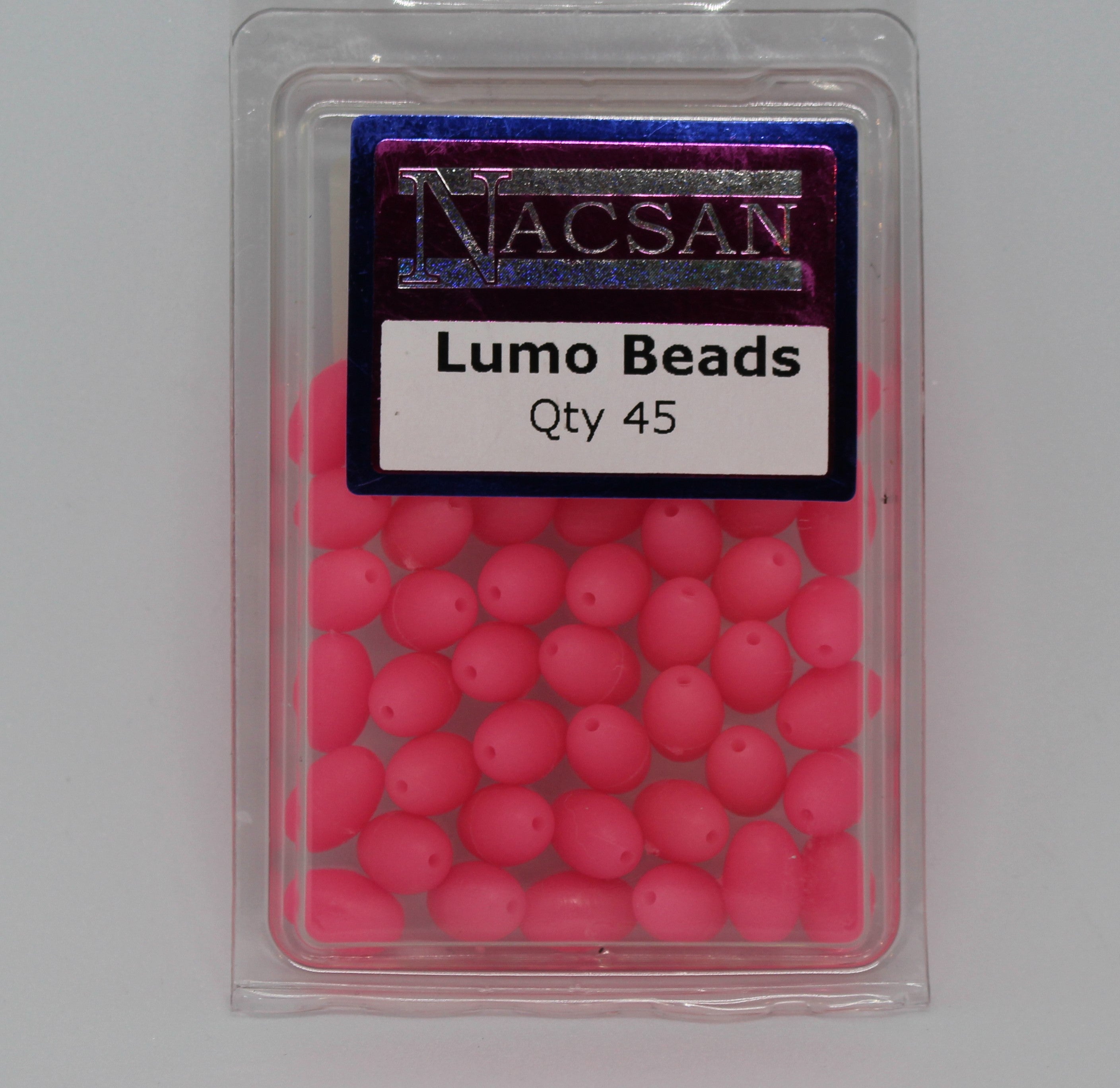 NACSAN - HARD LUMO BEADS PINK — Last Cast Bait and Tackle