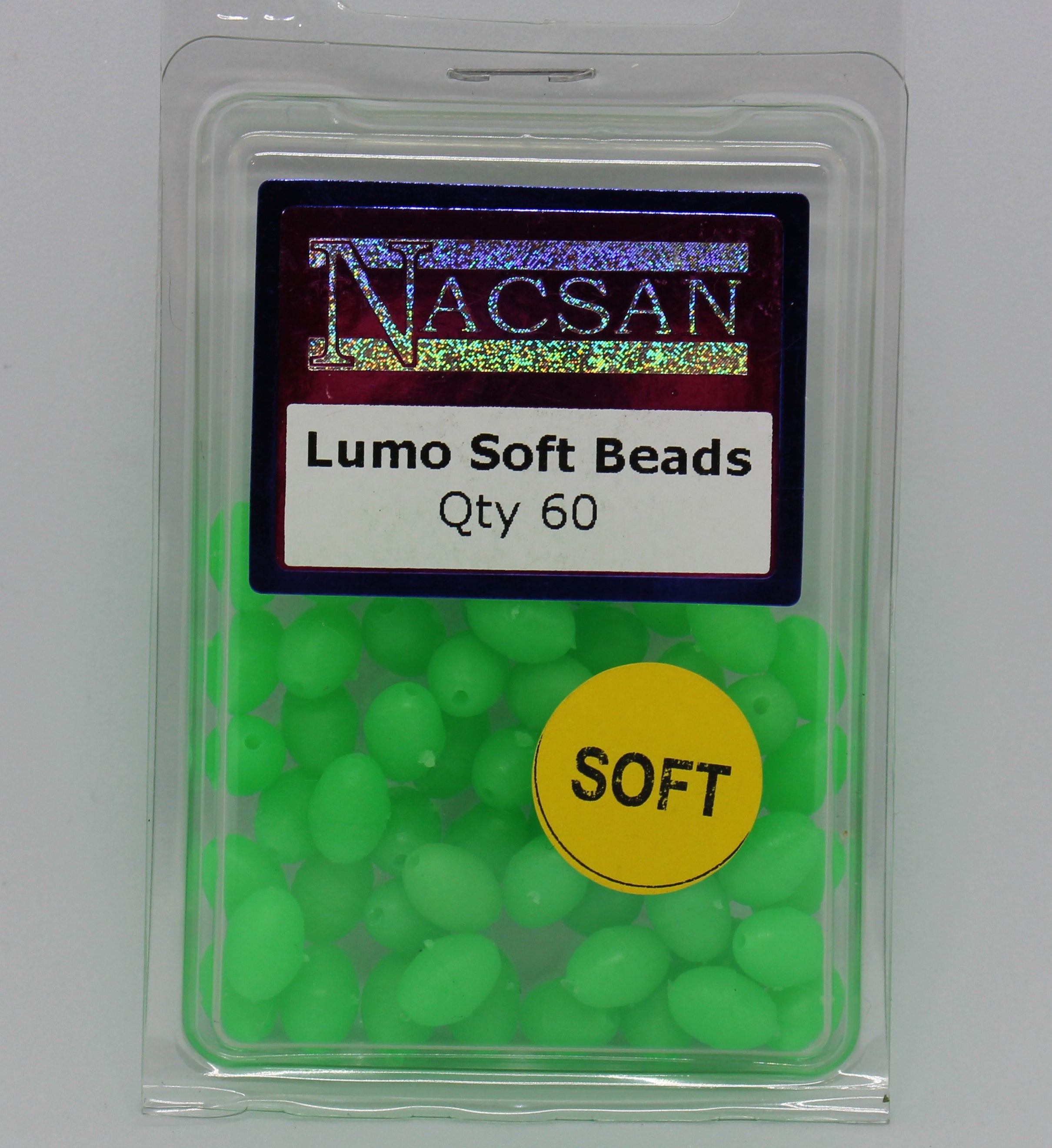 NACSAN - SOFT LUMO BEADS GREEN — Last Cast Bait and Tackle