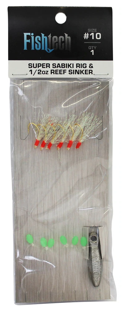 FISHTECH - SABIKI RIG SUPER FLASH #10 & 1/2OZ REEF SINKER — Last Cast ...